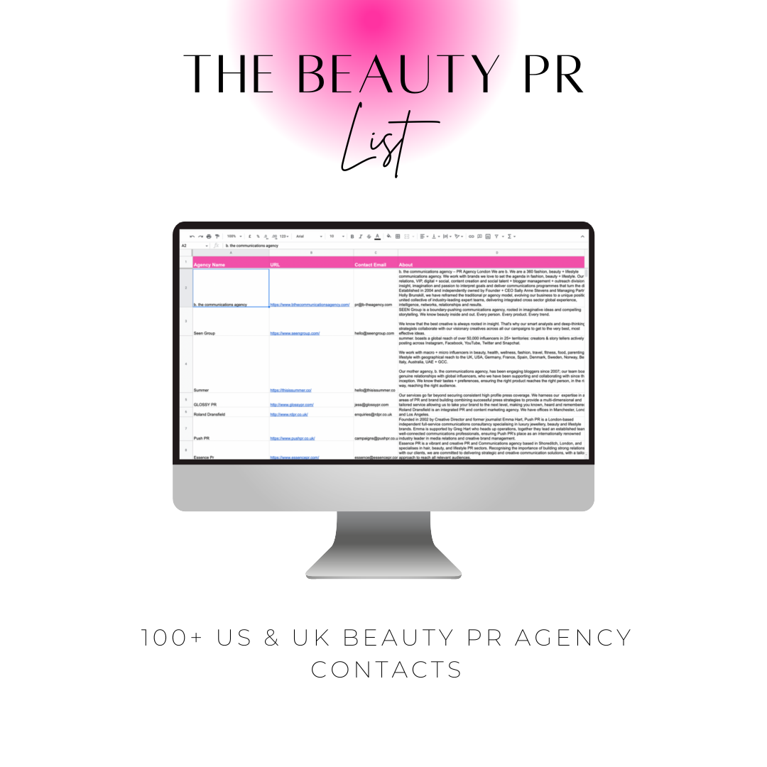 The Beauty Run | The Beauty PR List & PR Gifting Guide